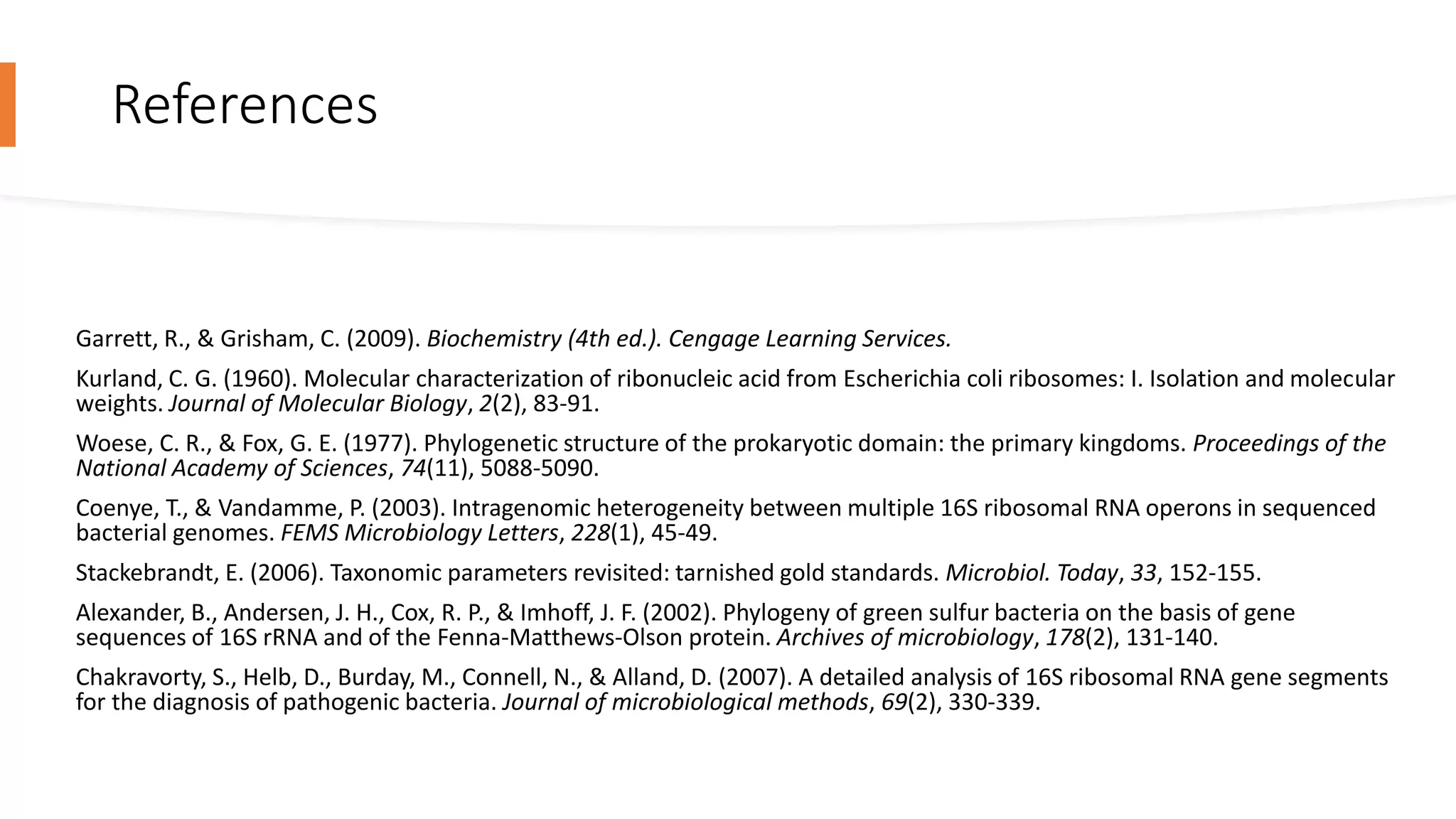 16 s rRNA Gene Sequencing for Bacterial Identification | PPTX