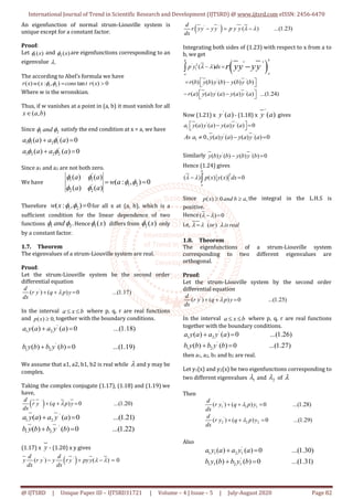 Strum Liouville Problems in Eigenvalues and Eigenfunctions | PDF | Physics | Science