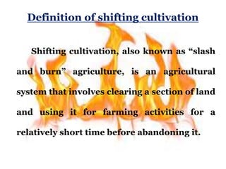 Shifting Cultivation By anurag Prajapati | PPTX