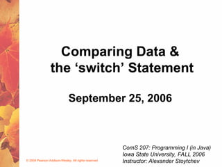 Switch and control looping statement for C | PPT