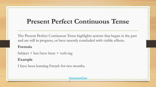 16 Tenses Chart in English Grammar (Formula.pptx