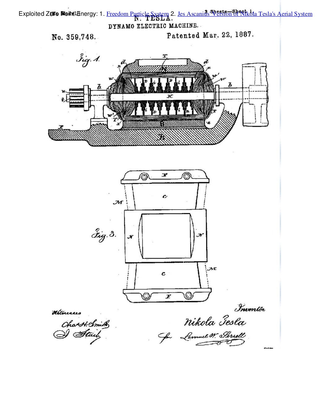 FREE ENERGY GENERATION THE TESLA GENERATOR
