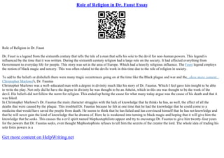 16Th Century Goethe’S Faust Essay | PDF