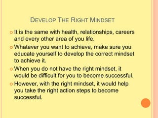 The right mindset | PPTX