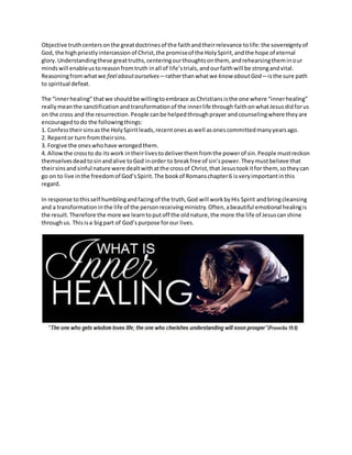 16th January 2017 - What is inner healing, and is it biblical? | PDF