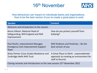 Compassionate and positive cultures in the NHS: How to be the best ...
