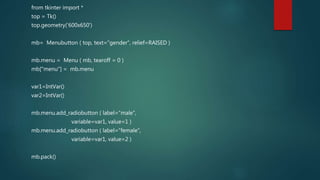 16th session python seventh gui | PPT