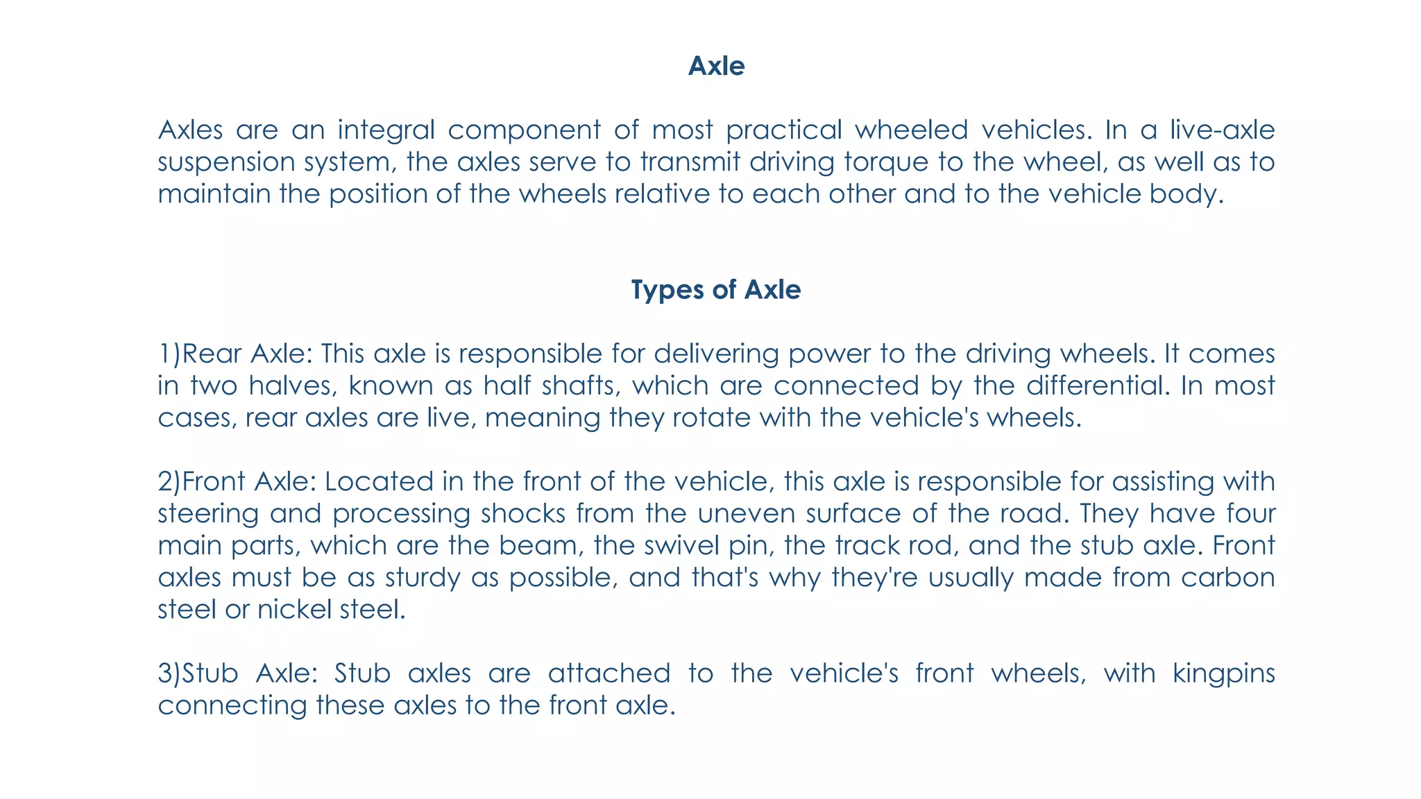 Axle | PDF