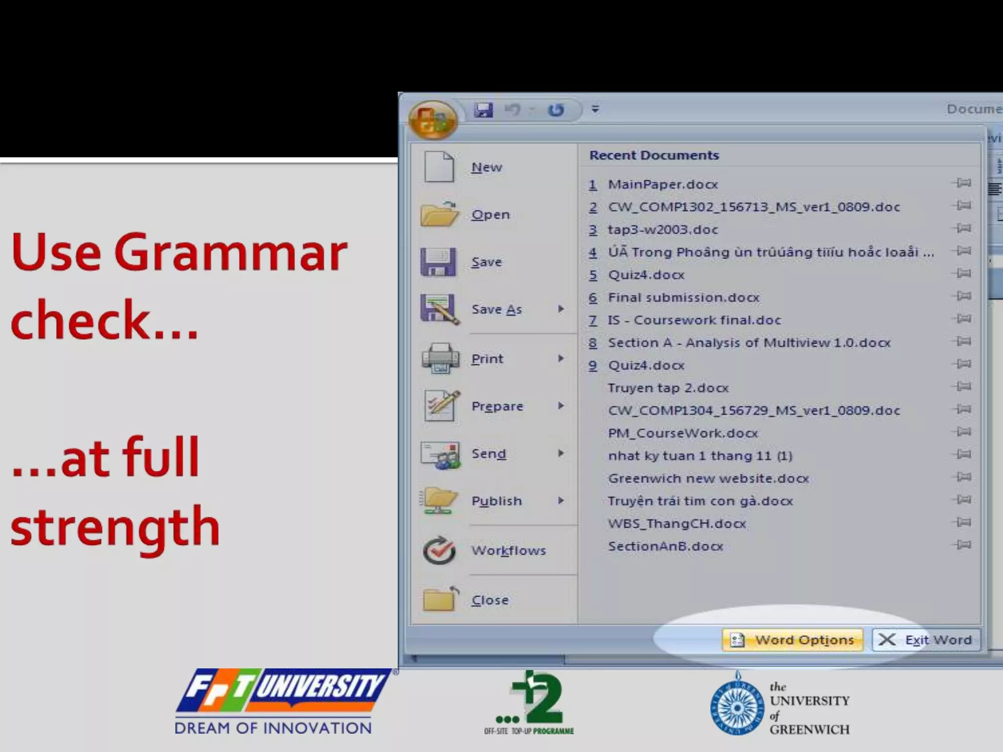 16) use grammar check | PPTX | Education