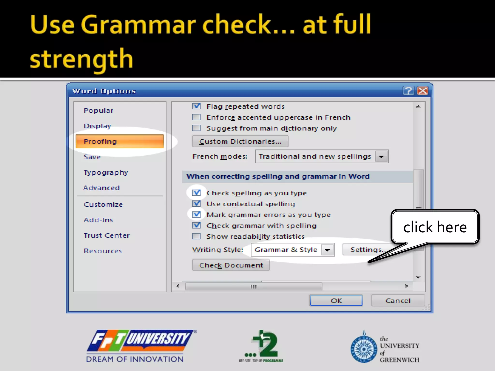 16) use grammar check | PPTX | Education