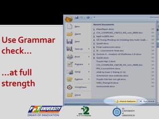 16) use grammar check | PPTX