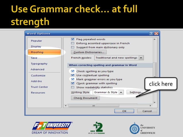 16) use grammar check | PPTX