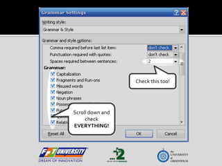 16) use grammar check | PPTX | Education