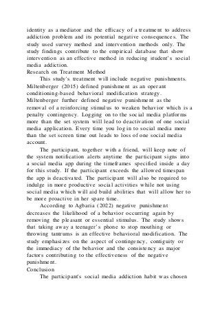 16Use of Social Media as a Behavior Modification | PDF