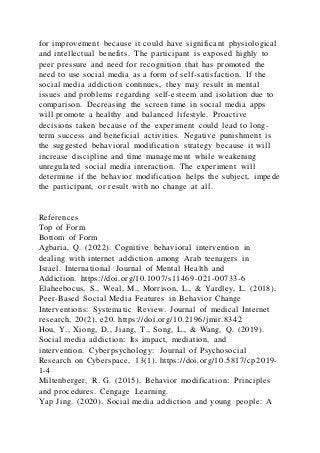 16Use of Social Media as a Behavior Modification | PDF