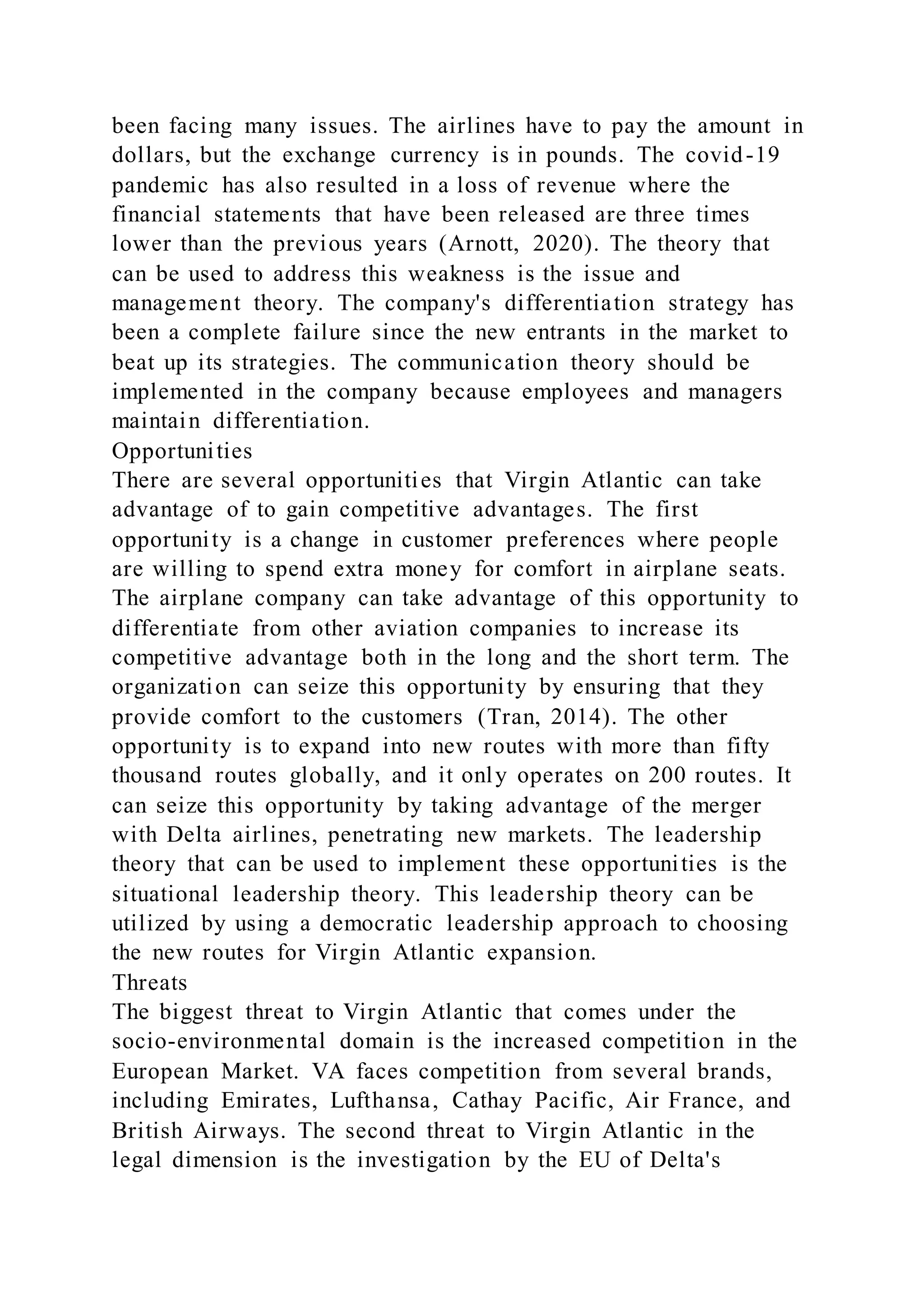 16Virgin Atlantic SWOT AnalysisIntrodu | DOCX