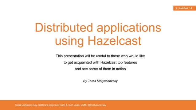Distributed applications using Hazelcast | PDF