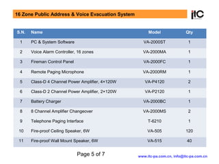 16 zone voice evacuation & pa sound system | PPT