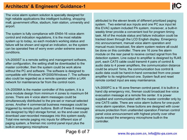 16 zone voice evacuation & pa sound system | PPT