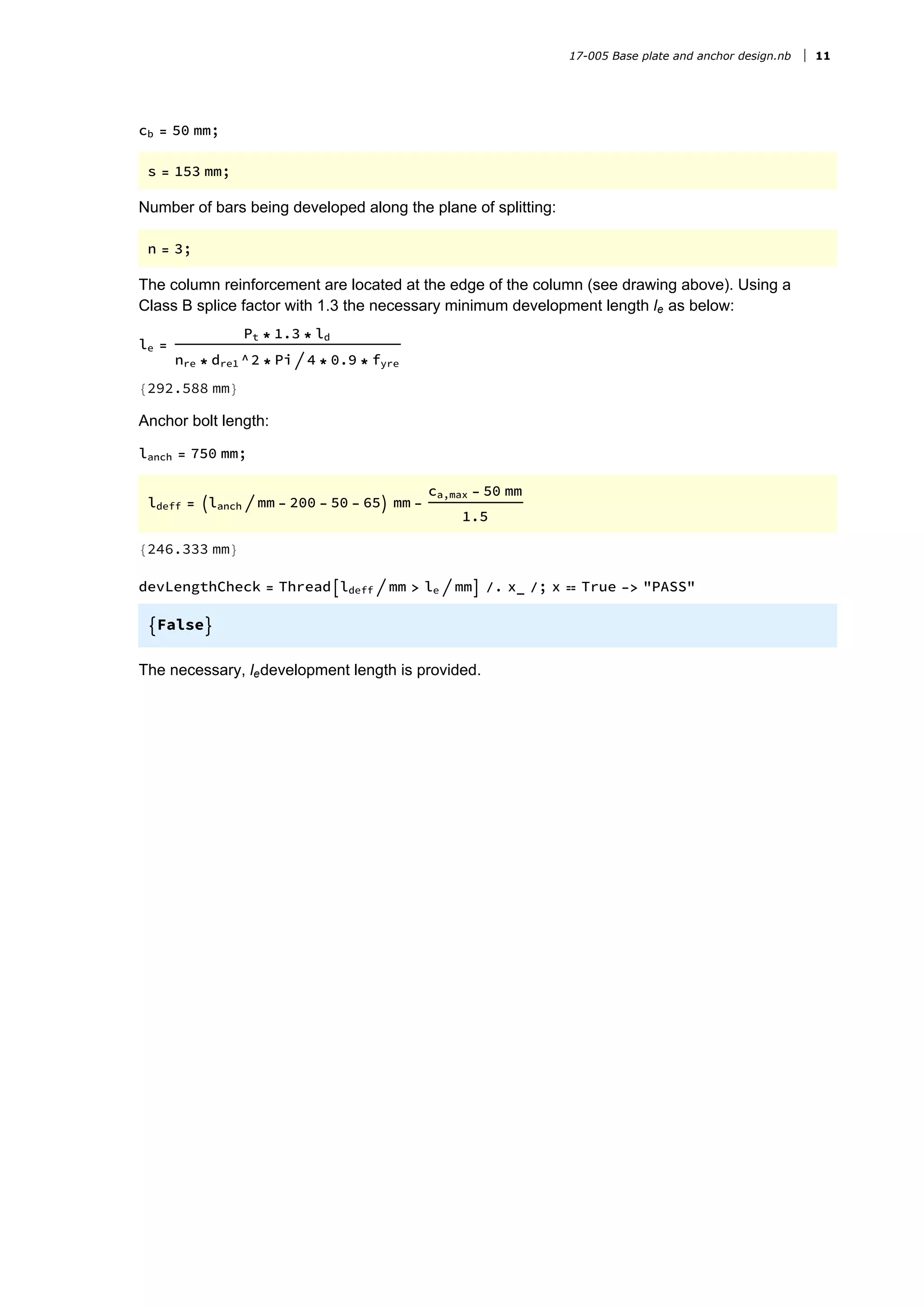 Base plate and anchor design | PDF