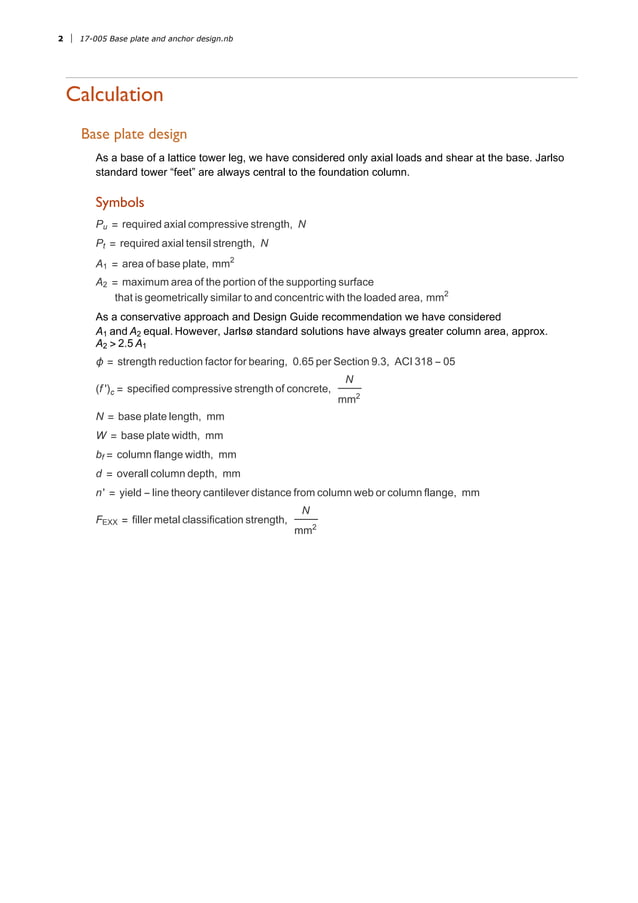 Base plate and anchor design | PDF | Civil Engineering Industry ...