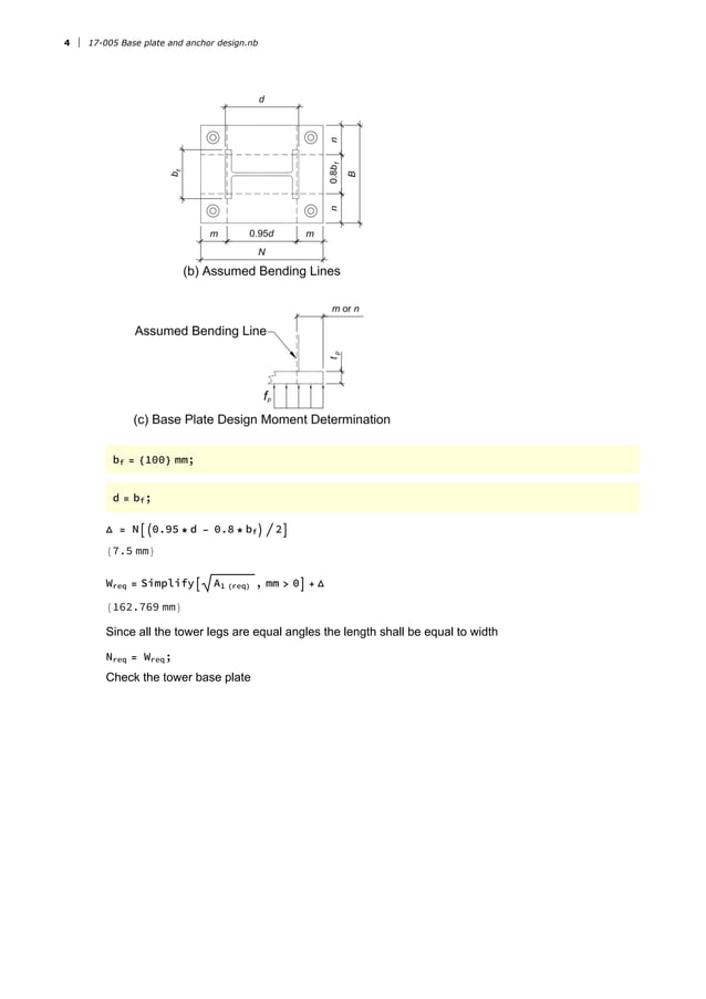 Base plate and anchor design | PDF | Civil Engineering Industry ...