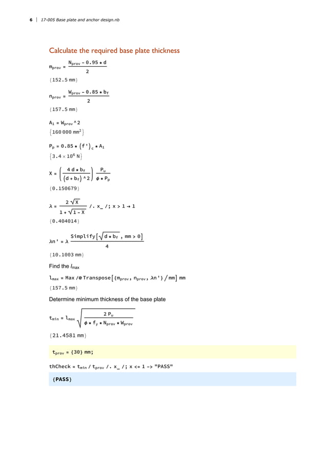 Base plate and anchor design | PDF | Civil Engineering Industry ...
