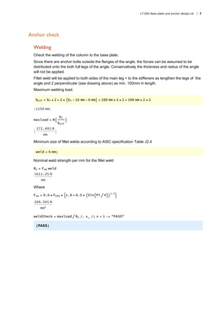 Base plate and anchor design | PDF