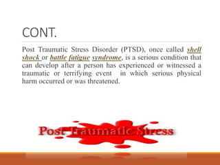 post traumatic stress disorder | PPTX