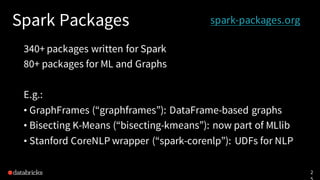 Apache Spark's MLlib's Past Trajectory and new Directions | PDF