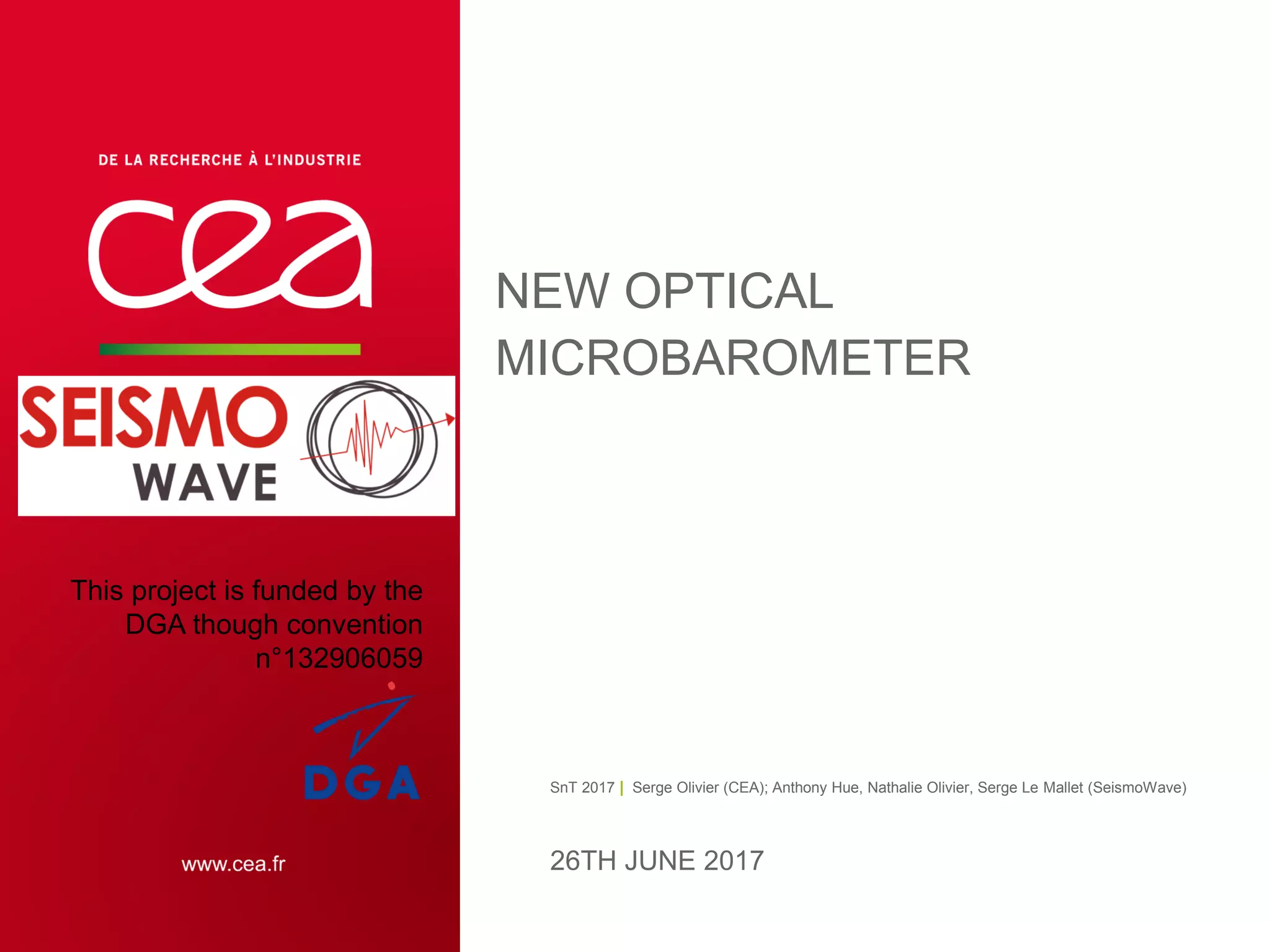 New optical microbarometer | PPT