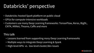 Integrating Deep Learning Libraries with Apache Spark | PPT