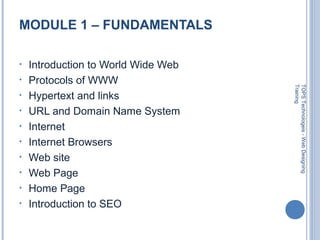 Web Designing Training Syllabus Course | PPT