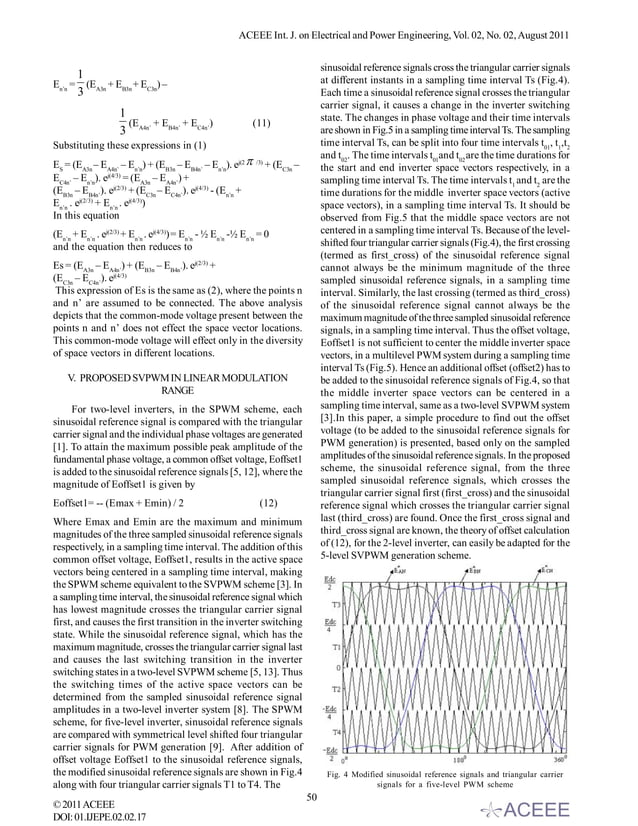 A Refined Space Vector PWM Signal Generation for Multilevel Inverters | PDF