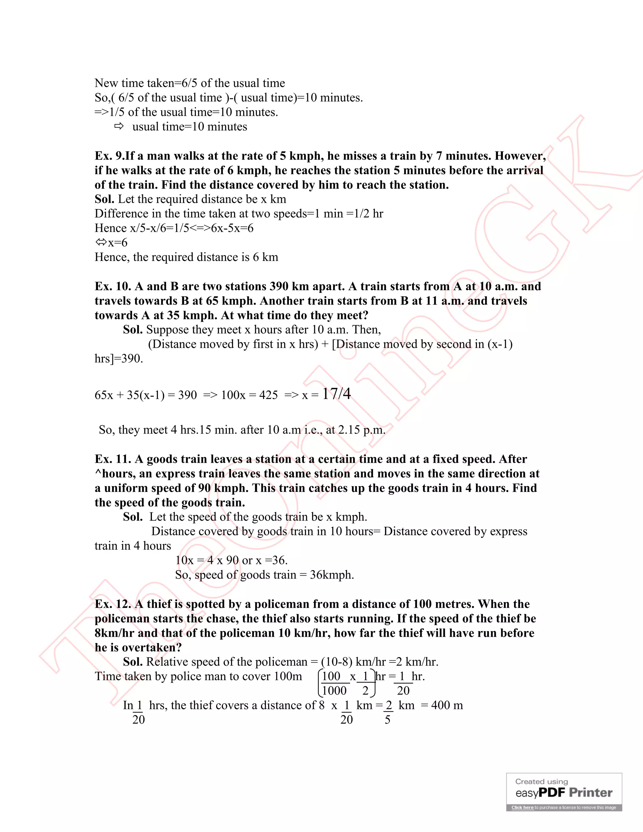 17. time & distance | PDF