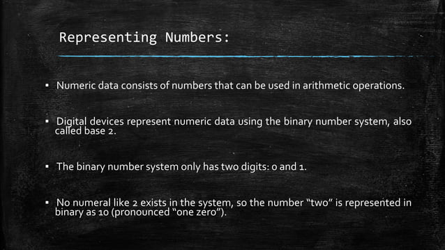 Data representation (ASCII, ISO etc.), direction of data flow (simplex ...
