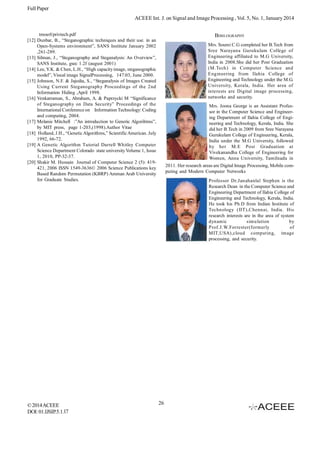 Genetic Algorithm based Mosaic Image Steganography for Enhanced Security | PDF