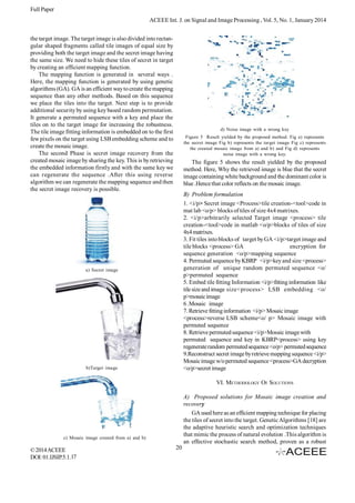 Genetic Algorithm based Mosaic Image Steganography for Enhanced Security | PDF