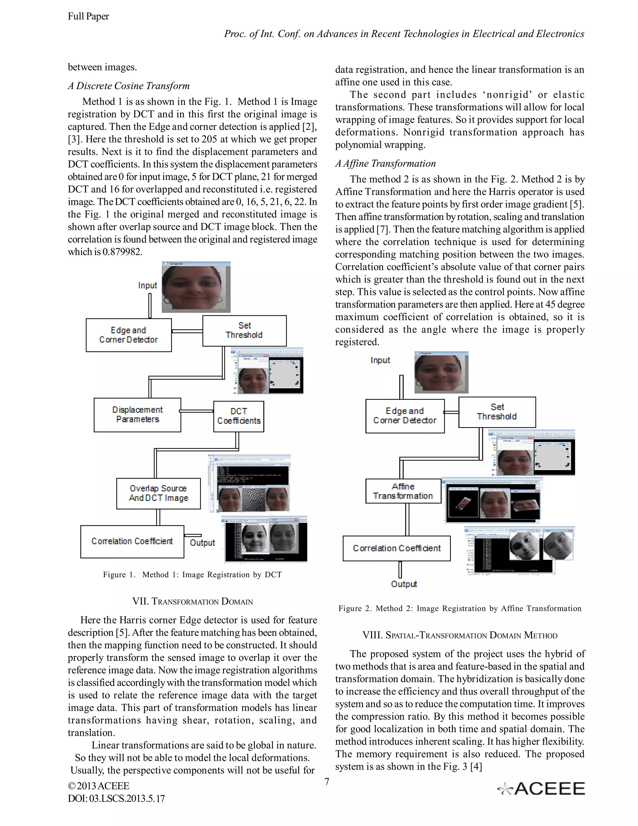 Comparison of various Image Registration Techniques with the Proposed Hybrid System | PDF | 3-D ...