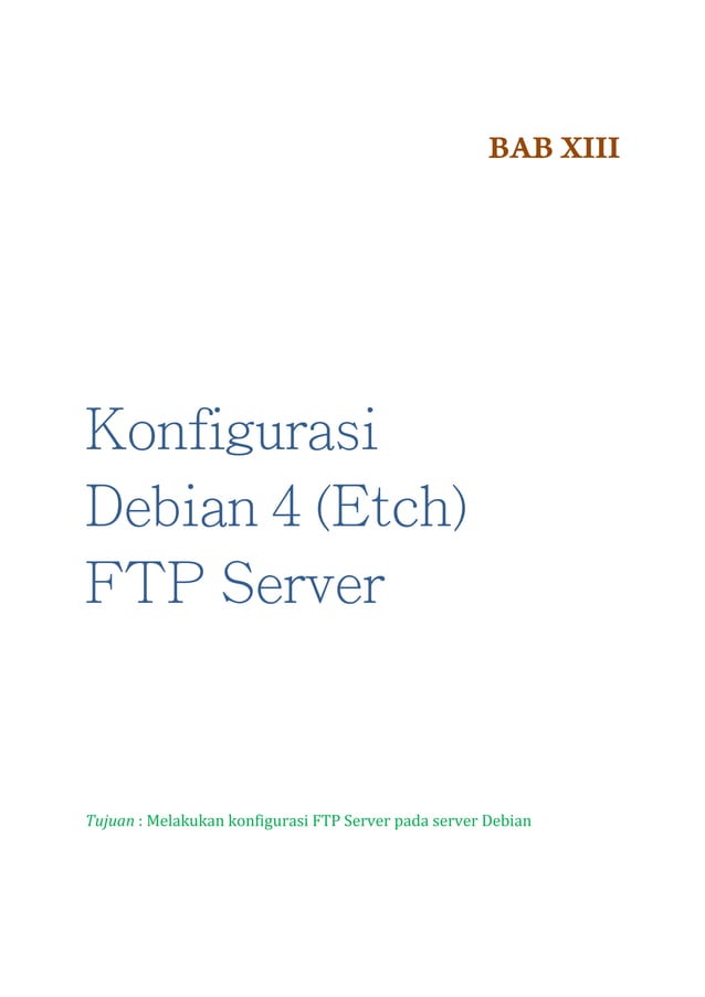 konfigurasi ftp | PDF