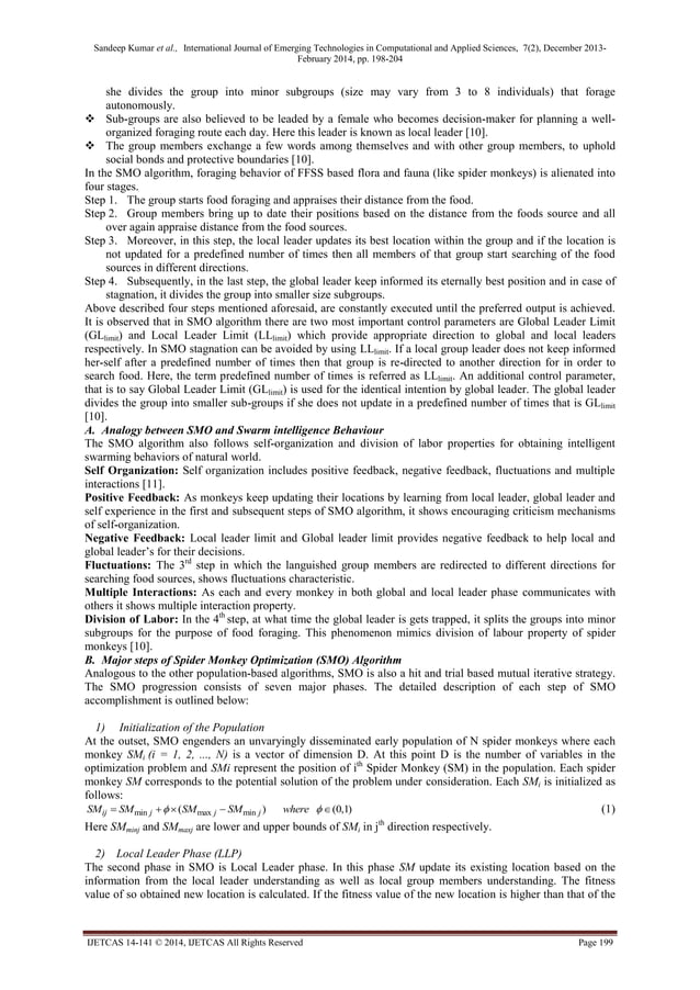 Modified position update in spider monkey optimization algorithm | PDF Modified position update in spider monkey optimization algorithm | PDF