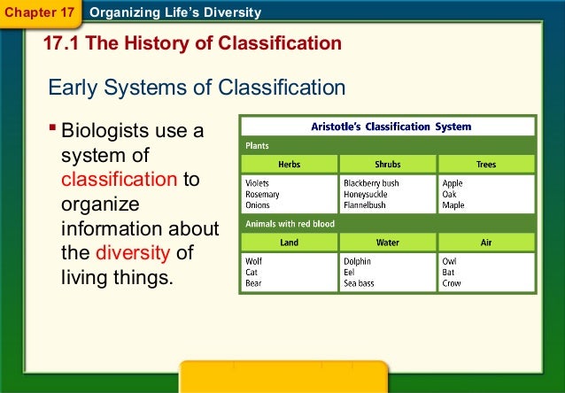 17.1 The History of Classification