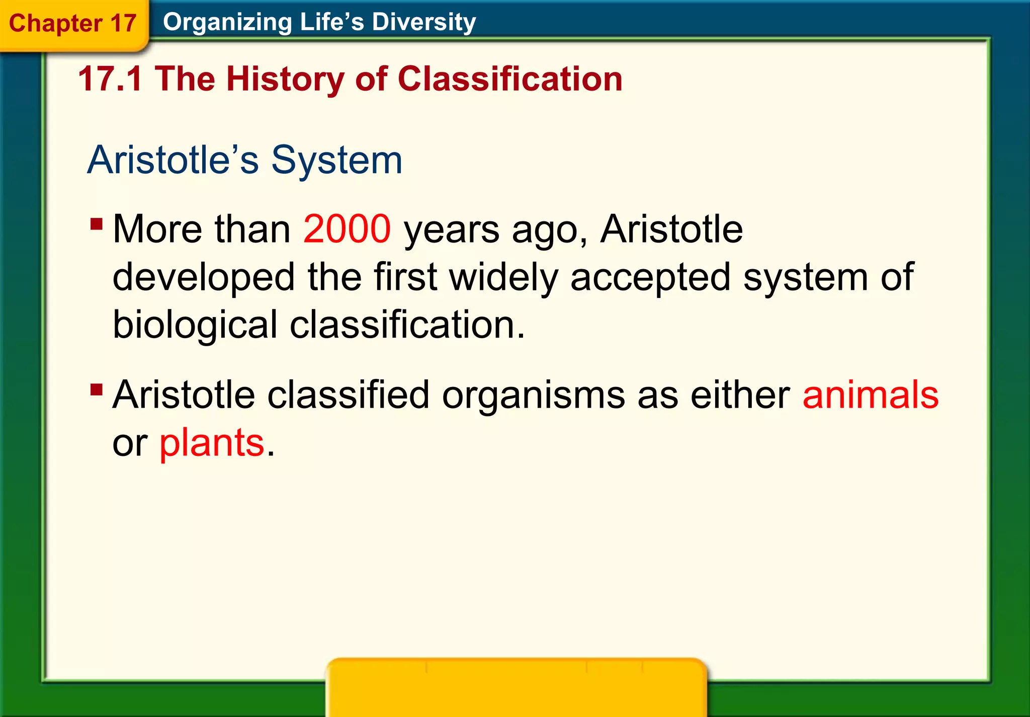 17.1 history of classification | PPT