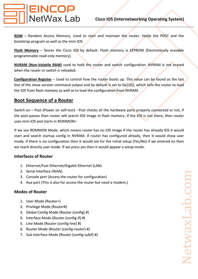 Cisco IOS (internetworking operating system) | PDF