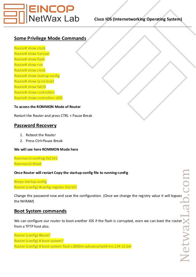 Cisco IOS (internetworking operating system)