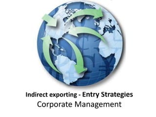 Indirect exporting - entry strategies - corporate management ...