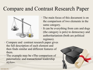 Types of Research Papers | PPT