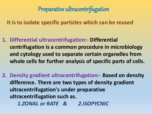 Ultracentrifugation