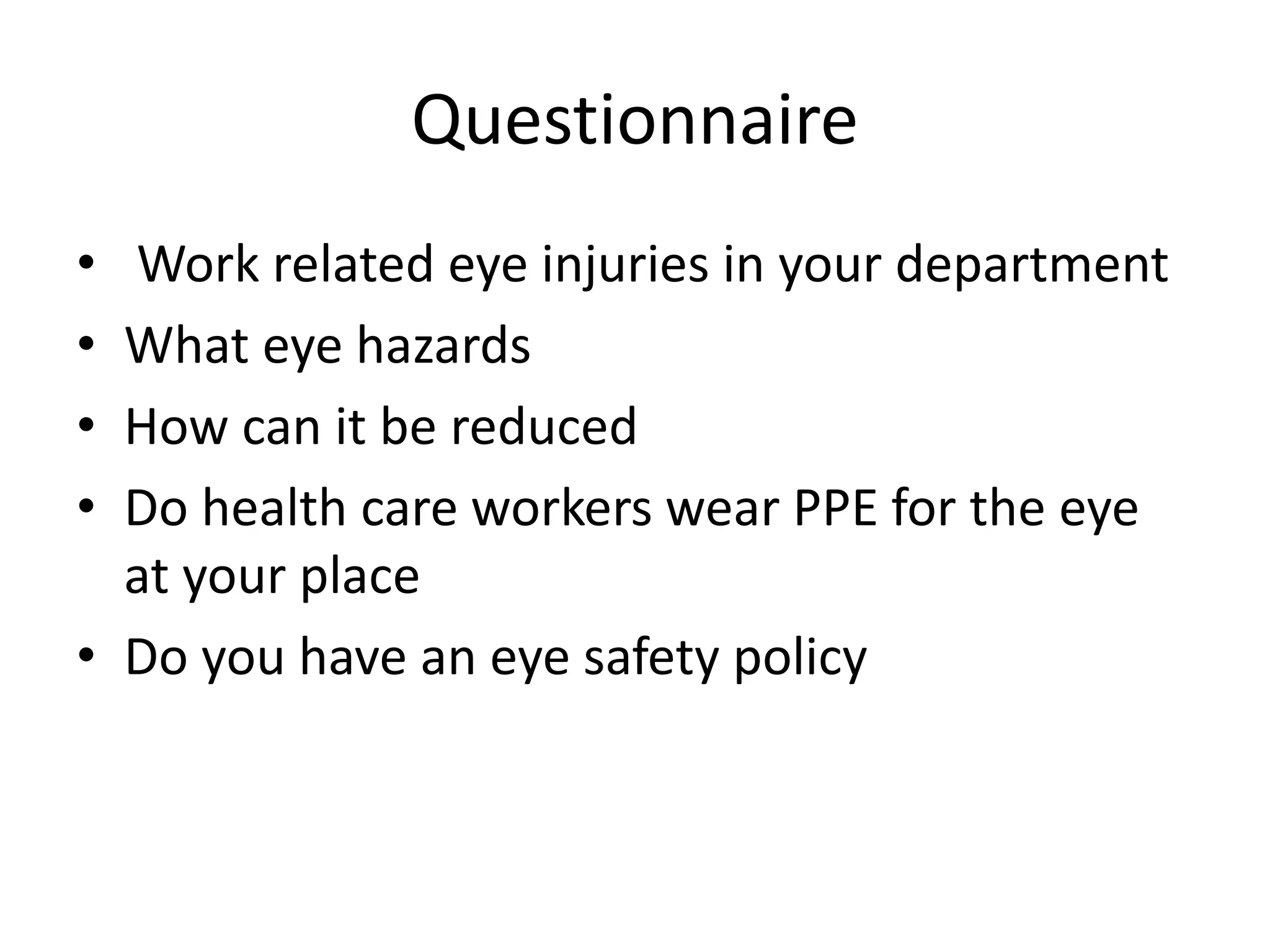 Occupational eye injuries and management | PDF