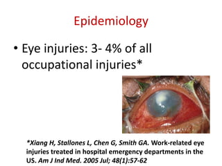Occupational eye injuries and management | PDF